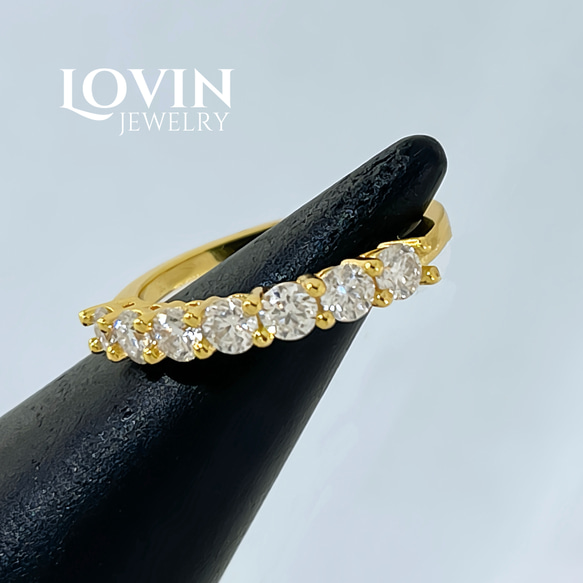 モアサナイト／ハーフエタニティリング／1石あたり3mm／指輪／シルバー925／18KGP／モアッサナイト／1カラット 指輪・リング LOVIN jewelry 通販 18195702 ...