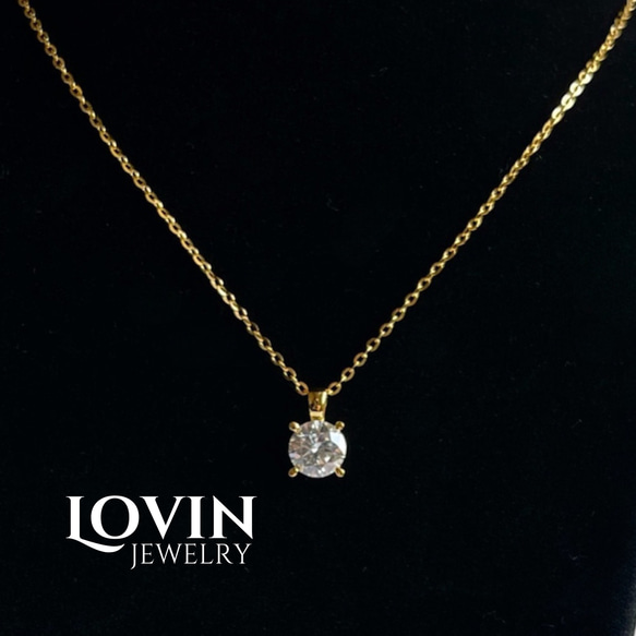 1ct／モアサナイト／一粒ネックレス／指輪／シルバー925／18KGP／モアッサナイト／1カラット ネックレス・ペンダント LOVIN jewelry 通販 18195781｜Creema(クリーマ)