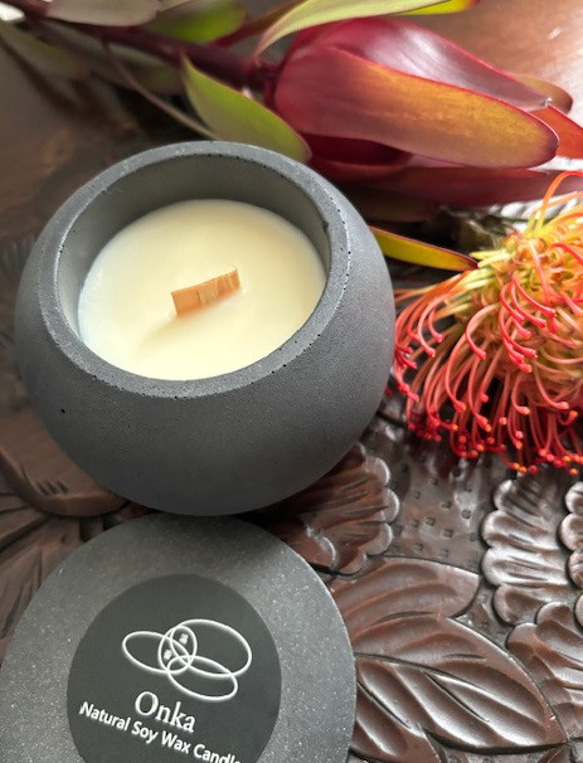Scent free Soy Candle 無香料ソイキャンドル 凛(S) マッチ＆トレー付き 災害対策用としてもOK キャンドル・キャンドル ...
