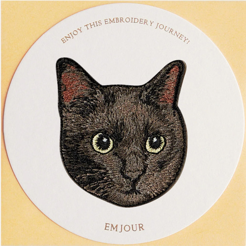 ステッカー ワッペン 刺繍 黒猫 くろ ねこ ペットロス cat 敬老 ステッカー ワッペン 刺繍 黒猫 くろ ねこ ペットロス cat 敬老