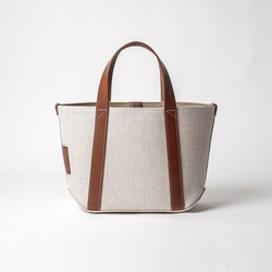 2サイズから選べる 倉敷の綿麻帆布で仕立てたレザーハンドルトート(生成り ecru) トートバッグ 加瀬鞄工房 通販 18200104 ...