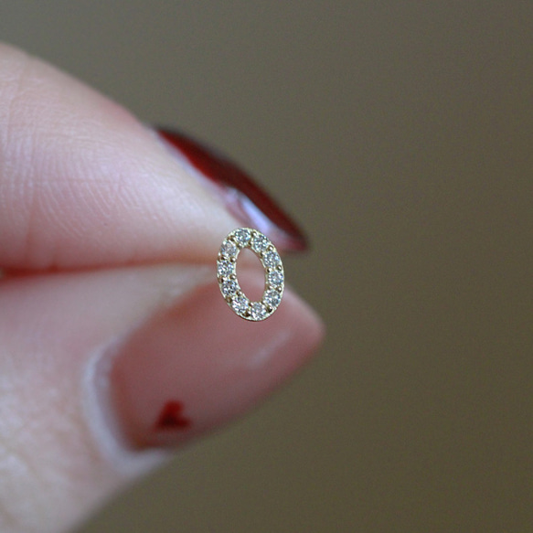 オーバル ジルコニア ピアス シルバー925 K14gp オフィスコーデ 華奢 4060215 ピアス（スタッド・一粒） curro 通販｜Creema(クリーマ) 18220956