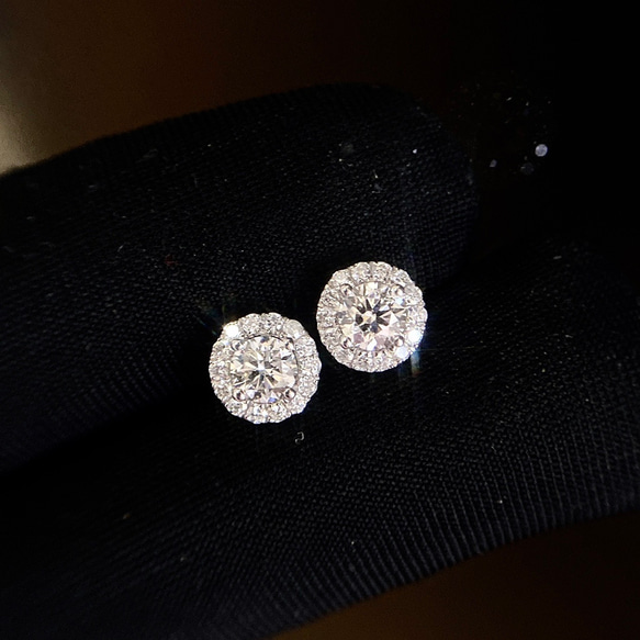 天然ダイヤモンドピアス0.85ct k18 ピアス（スタッド・一粒） パール大好き(購入前にコメント) 通販 18221672｜Creema(クリーマ)