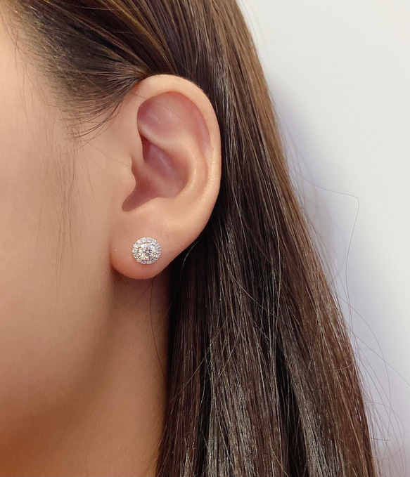 天然ダイヤモンドピアス0.85ct k18 ピアス（スタッド・一粒） パール大好き(購入前にコメント) 通販 18221672｜Creema(クリーマ)