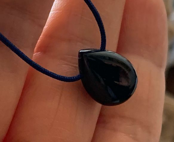 鑑別済 高品質3A ロシア産/14mm珠天然黒水晶：モリオン/カンゴーム お紐仕立てネックレス ブレスレット 願い石結 乃の香 通販 ...