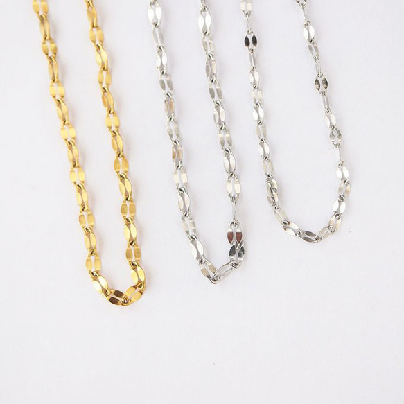 316L サージカルステンレス Lipチェーン 切り売り 100cm ゴールド 金具・チェーン Trois anges 通販 18234336｜Creema(クリーマ)