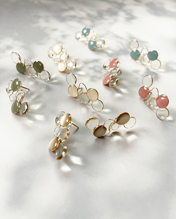 【14kgfピアス】lumiere ※イヤリングに変更可 【受注製作】 ピアス（スタッド・一粒） MEIL 通販 18236494｜Creema(クリーマ)