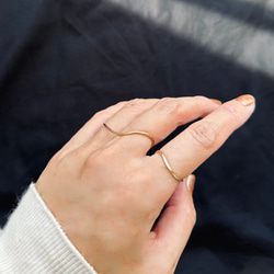 14kgf wave doublefinger ring 2set 指輪・リング saint 通販 18239000｜Creema(クリーマ)