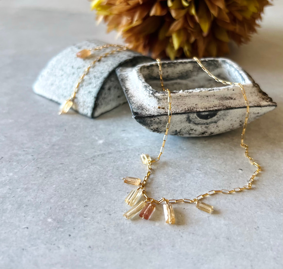 【秋の福袋】フリンジネックレスとピアス／イヤリングのセット【インペリアルトパーズ】14kgf 11月誕生石 【送料無料】 ネックレス・ペンダント makila 通販 18242154 ...