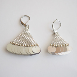 『Beadspan triangle』（シルバー）大サイズ ピアス/イヤリング【受注】 ピアス（フック・チェーン） Beadspan 通販 18247561｜Creema(クリーマ)