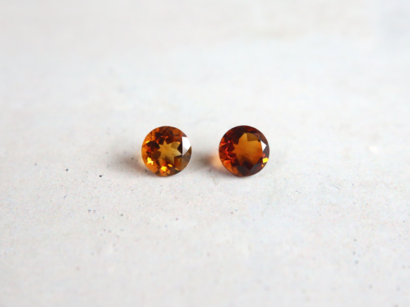 ☆新作☆希少石【極上 大粒マデイラシトリン AAA 6mm】つけっぱなしOK 錆びないサージカルステンレス ピアス ピアス（スタッド・一粒） claire fleur 通販 18256459 ...