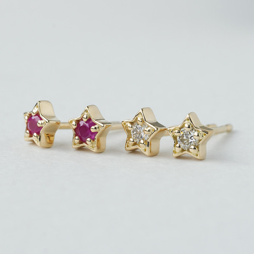 K18 スターピアス ダイヤモンド 星ピアス 18金 ダイヤ 0.06ct K18 スターピアス ダイヤモンド 星ピアス 18金 ダイヤ 0.06ct
