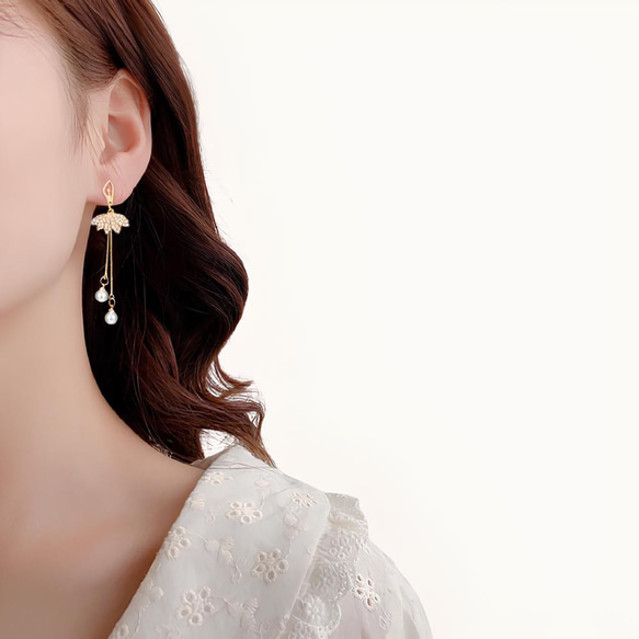 N3880 バレェガールピアス レディースピアス H925 揺れてピアス ピアス（スタッド・一粒） nks 通販｜Creema(クリーマ ...