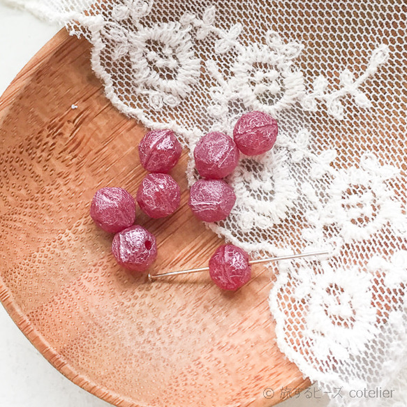 【8ミリ 8個】ピンクメタ イングリッシュカット チェコビーズ R235 ビーズ 〜旅するビーズ〜 cotelier 通販 18271612 ...