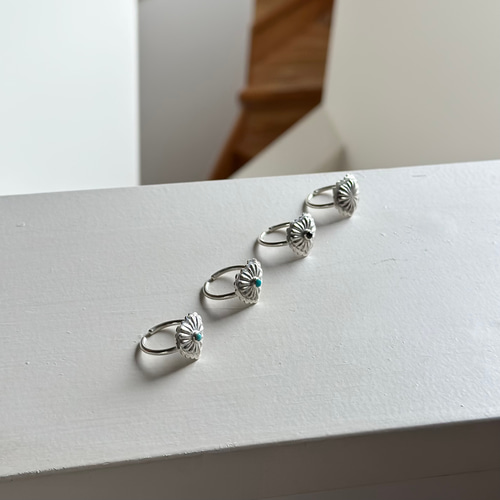 ハートコンチョ♡彫金サイズフリーシルバー950リング ハートコンチョ♡彫金サイズフリーシルバー950リング