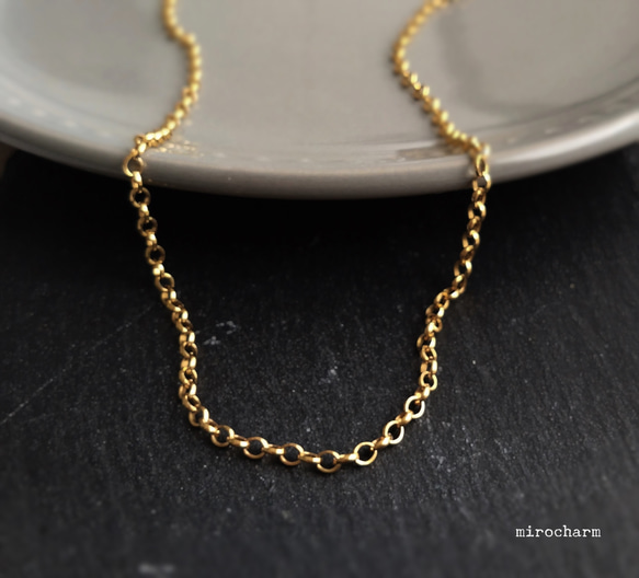 {14Kgf} シンプル ロロチェーンネックレス *42cm-46cm・2.8mm* ネックレス・ペンダント mirocharm 通販 18291215｜Creema(クリーマ)