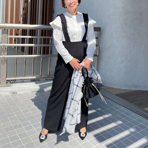 長さ調整OK】大人可愛いフリルタック♡超ゆったり着やせ 長さ調整OK】大人可愛いフリルタック♡超ゆったり着やせ