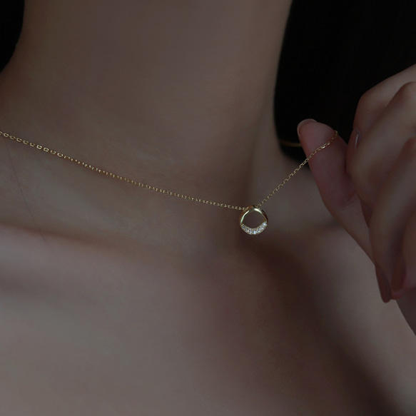 silver925 オープン ダイヤモンドシェイプ CZ ネックレス K18gp アレルギー対応 4060235-03 ネックレス・ペンダント curro 通販｜Creema(クリーマ ...
