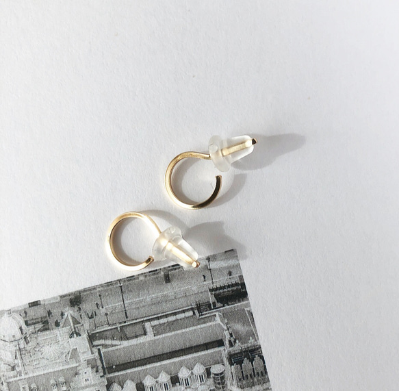 new!!【14kgf】 8mm スクエアフープピアス ピアス（フープ） La Brillante 通販｜Creema(クリーマ) 18303101