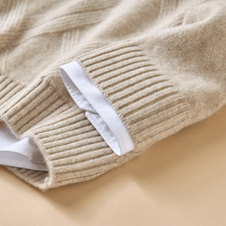 【メンズ ️厚手カシミア100%】丸ネックセーター |ケーブル編み|カジュアル|レトロ系|T-5ZH-MEN ニット・セーター Rain is ...