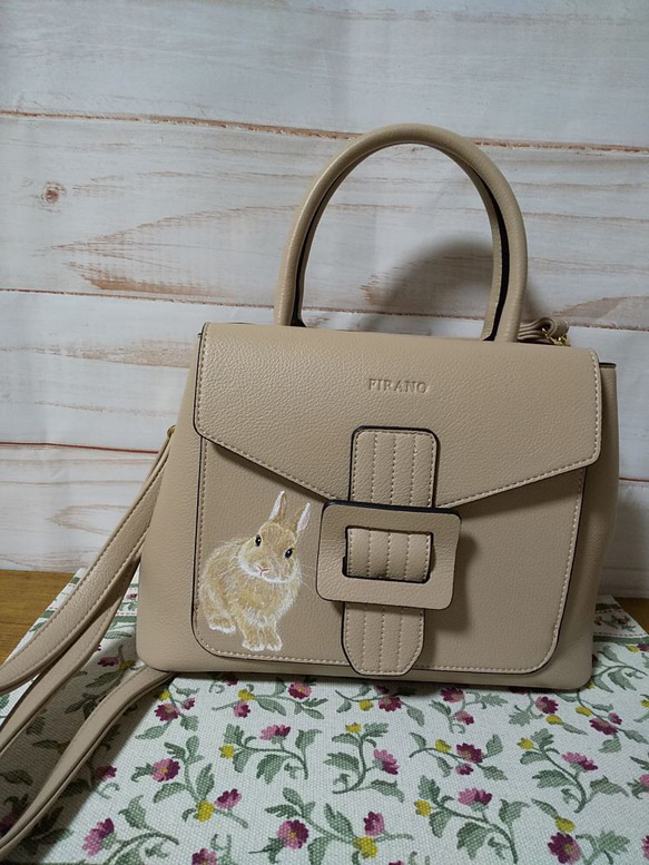 R-751 手描き うさぎのツーウェイバッグです 2wayバッグ CECIL 通販 18309052｜Creema(クリーマ)
