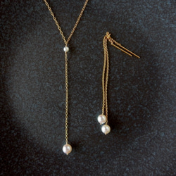 〖Creema限定クリスマス〗アコヤパールY字ネックレス・アメリカンピアス2点セット 14kgf ネックレス・ペンダント R-th (アース) 通販 18312523｜Creema(クリーマ)