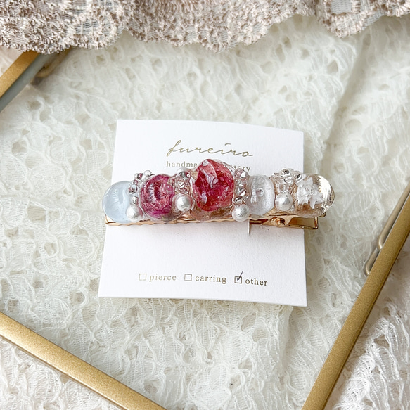 【sale商品】姫バラのヘアクリップ ヘアクリップ・バナナクリップ fureiro 通販｜Creema(クリーマ) 18317511