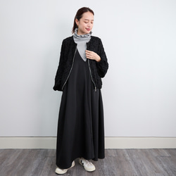 素材で魅せる 柔らかジャガード ノーカラー ジャケット ブラック 0662BK ジャケット SWiMMY Clothing 通販 18326442｜Creema(クリーマ)