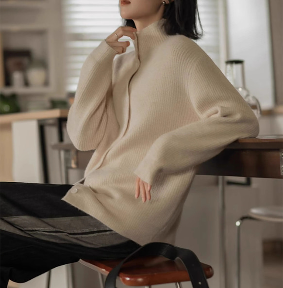 2024秋冬新作ニットカーディガン気質上着コート 4942 カーディガン clear-wine 通販 18330962｜Creema(クリーマ)