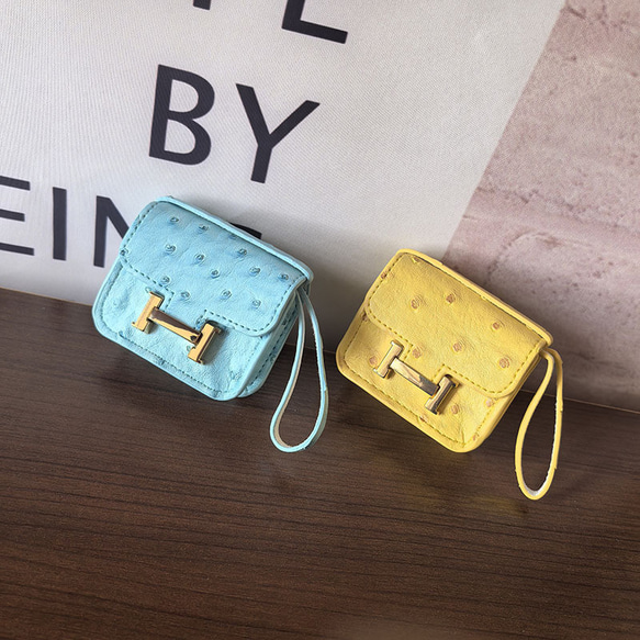 【Mini Bag】BJD Constanc希少なダチョウ柄の革ですイヤホーンバッグカーチャームリップスティックバッグキ アイコスケース ...