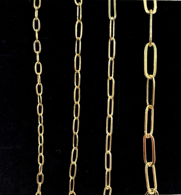 14KGFパーツ 鎖 チェーン 20cm あずきチェーン 平長あずき 平あずき サイズ充実 チェーンのみ ゴールド 金具・チェーン SMCF shop 通販 18342172｜Creema(クリーマ)