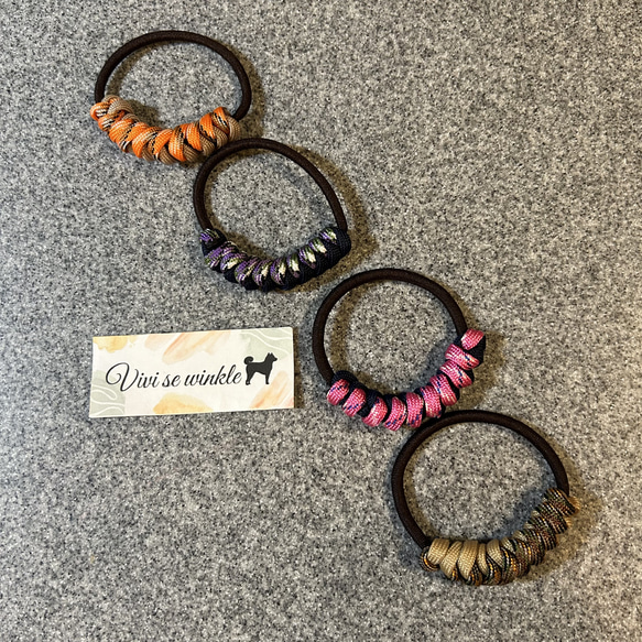 バイカラーヘアゴム おしゃれカラーヘアアクセサリー カジュアルアクセサリー ヘアゴム vivi_se_winkle 通販 18353895 ...