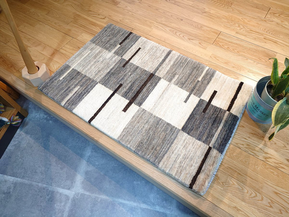 夏は涼しく冬は暖かい オールシーズン天然無染ラグ ガゼニラハット 93x60cm P202 カーペット・絨毯・ラグ・マット オリエンタルラグファクトリー自由が丘 通販 18368471 ...