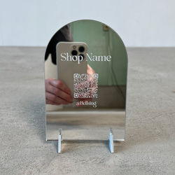 ミニサイズミラーアクリル看板 レジ横POP サインボード 店舗看板 QRコード ポップ／sa06 表札・ネームプレート Bellsign/ベルサイン 通販 18372260｜Creema(クリーマ)