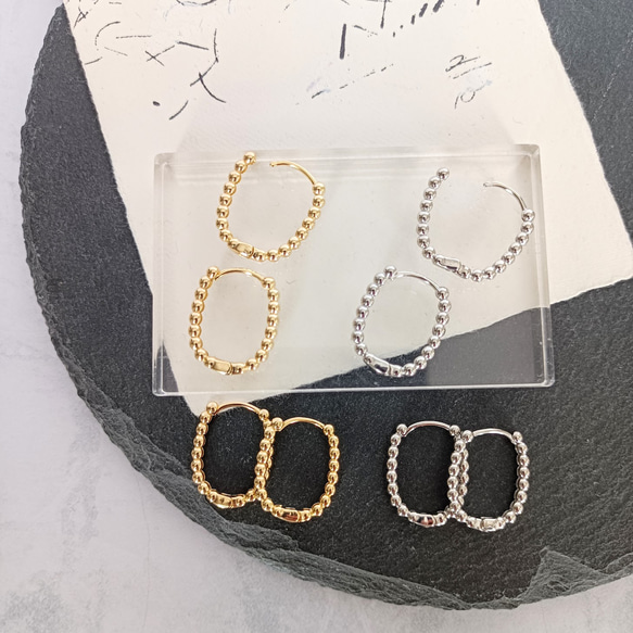 【1ペア】14kgp プチプラ デザイン フープピアス シンプル U字型 ピアスフープ MP136 ピアス（フープ） Little Beans 通販 18373551｜Creema(クリーマ)