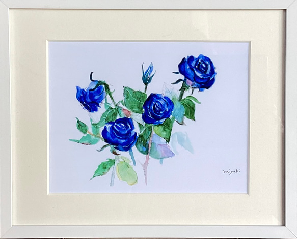 インテリア額 「青いバラ」小サイズ 27×22インチサイズ 送料無料中！ その他インテリア雑貨 RISU NO MORI 通販 18406382｜Creema(クリーマ)