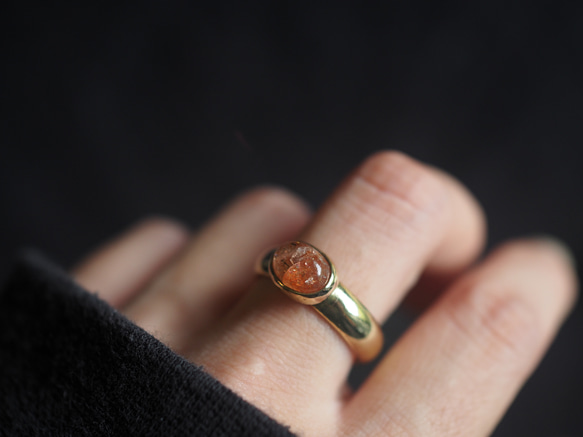sunstone brass ring (tenyou) 指輪・リング Luciente 通販 18407980｜Creema(クリーマ)