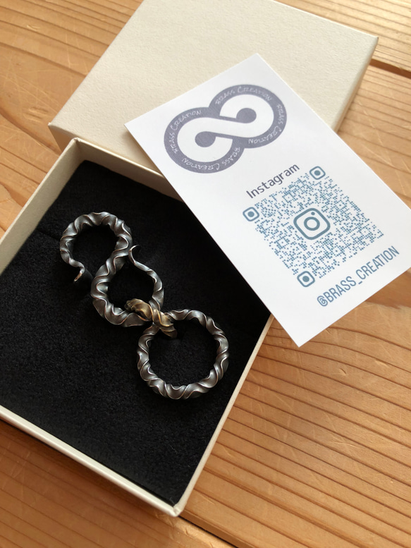 stainless 3D brass combination key hooks “infinity” キーリング キーリング brass creation 通販｜Creema(クリーマ ...