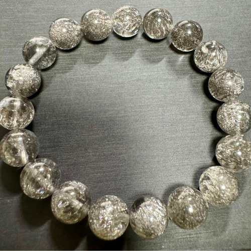 キラキラ 花火ルチル シルバー 水晶 10mm ブレスレット 天然石 キラキラ 花火ルチル シルバー 水晶 10mm ブレスレット 天然石