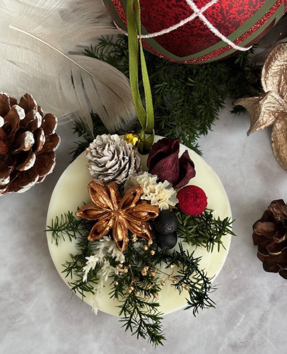 Christmas アロマワックスサシェ ★クリスマスリース Lサイズ★ キャンドル・キャンドルホルダー Onka 通販 18430884 ...