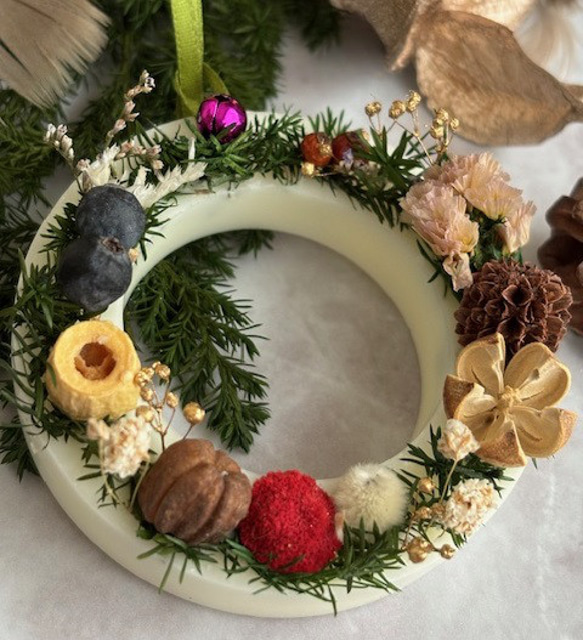 Christmas アロマワックスサシェ ★クリスマスリース★ キャンドル・キャンドルホルダー Onka 通販 18430907｜Creema ...