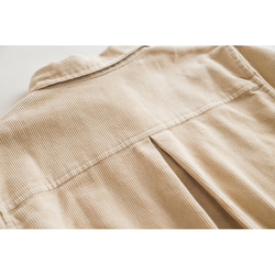 コーデユロイシャツ シャツ式コート 長袖シャツ 100%コットン グリーンとベージュ2色 S-Lサイズ L476 シャツ Fesl ...