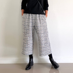 秋冬ゆったりワイドパンツ 一枚でゆったりツイードウール ワイドパンツ P690 キュロット・ワイドパンツ tsukuribito 通販 ...