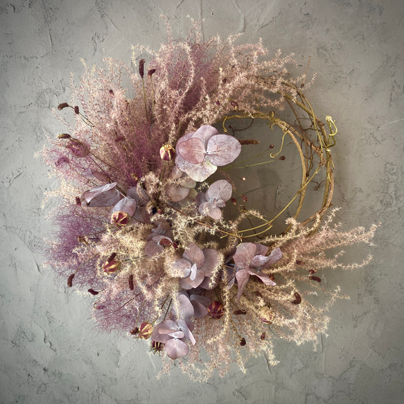 ☆creema限定 ドライフラワーリース NO.5 タペストリー・壁掛け maniaco【マニアコ】 通販 18441481｜Creema(クリーマ)