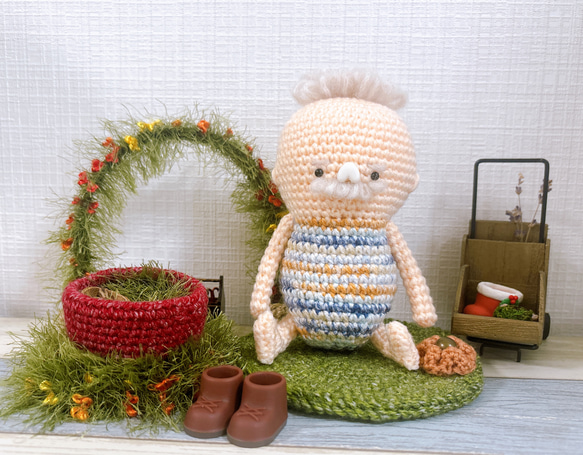 MGyu!!MEi〰️ﾑｷﾞｭﾐｰ〰️ᡣ【じいちゃん】あみぐるみ あみぐるみ gumikomori 通販｜Creema(クリーマ) 18455863