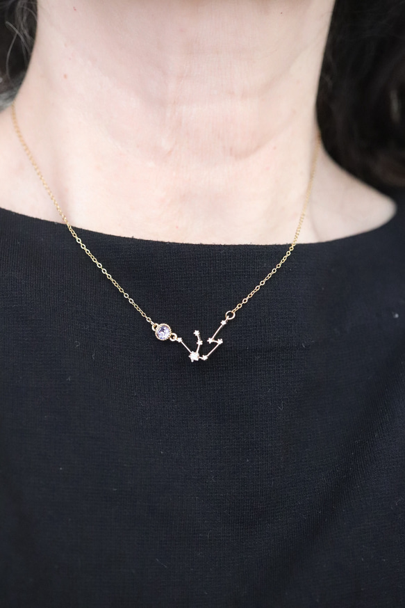 【発送まで5日】選べる12星座とストーンbijou(12色)のネックレス （サージカルステンレス） ネックレス・ペンダント ジュネ 通販 ...