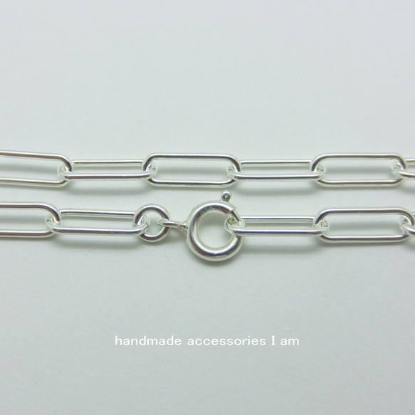 受注生産商品 シルバー925 SV925 幅4mm 全長50cm ネックレスチェーン ag210b4s_50 ネックレス・ペンダント ハンドメイドアクセサリー Iam 通販 18466784 ...