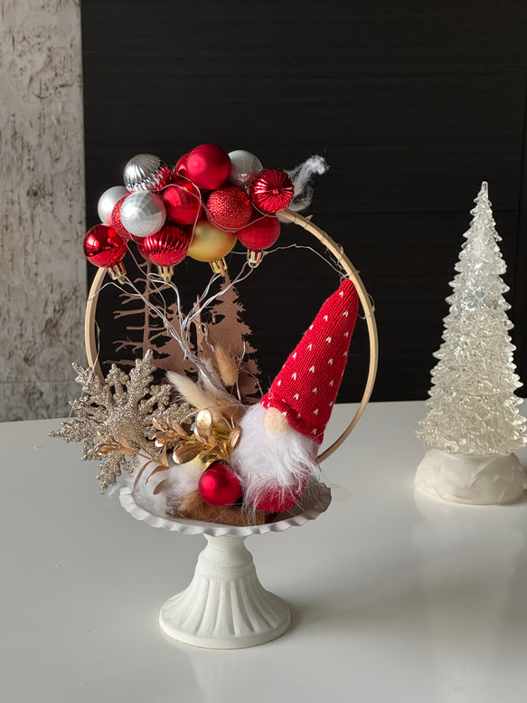 【2way】クリスマスライティングリース リース アトリエ R Gray 通販 18480447｜Creema(クリーマ)