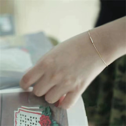 つけっぱなしOK Sv925製 繊細 ミニCZダイヤスティック ブレスレット 金属アレルギー ニッケルフリー ブレスレット ying 通販 18498548｜Creema(クリーマ)