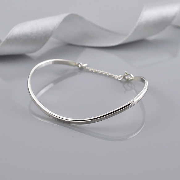 Sterling Silver Wavey Bangle,SV925 バングル・リストバンド GreenRock 青岩 通販｜Creema(クリーマ) 18523643